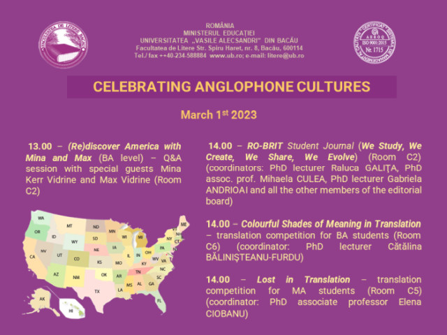 FACULTATEA DE LITERE CELEBREAZĂ ZIUA CULTURILOR ANGLOFONE - UBc